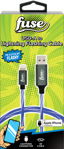 Sync Cable - Fuse USB-A to Lightning Cable LED Blue - Pacific Optics ...